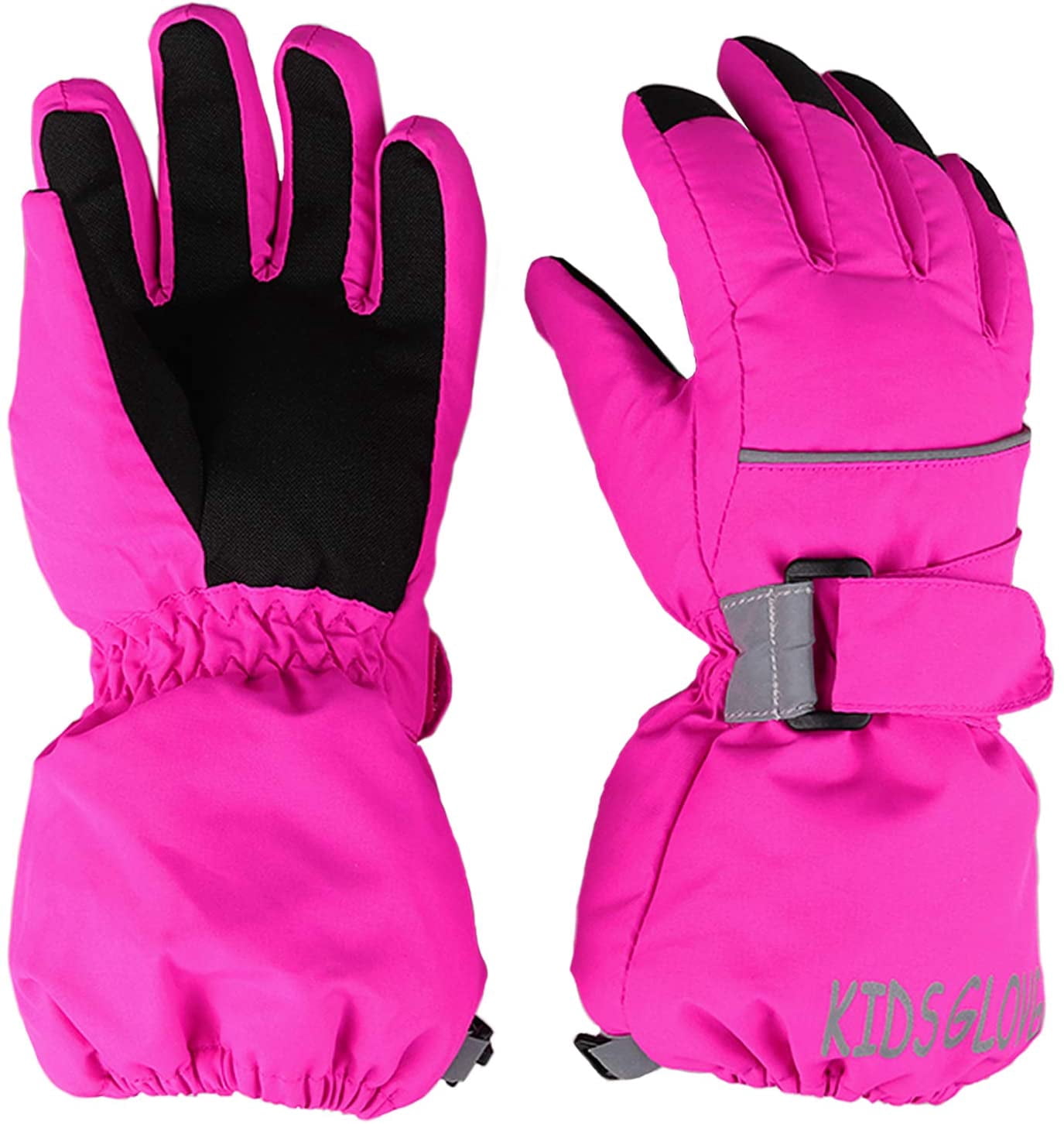 Kids Winter Skiing Gloves Water-Resistant Windproof Boys Girls Snow ...