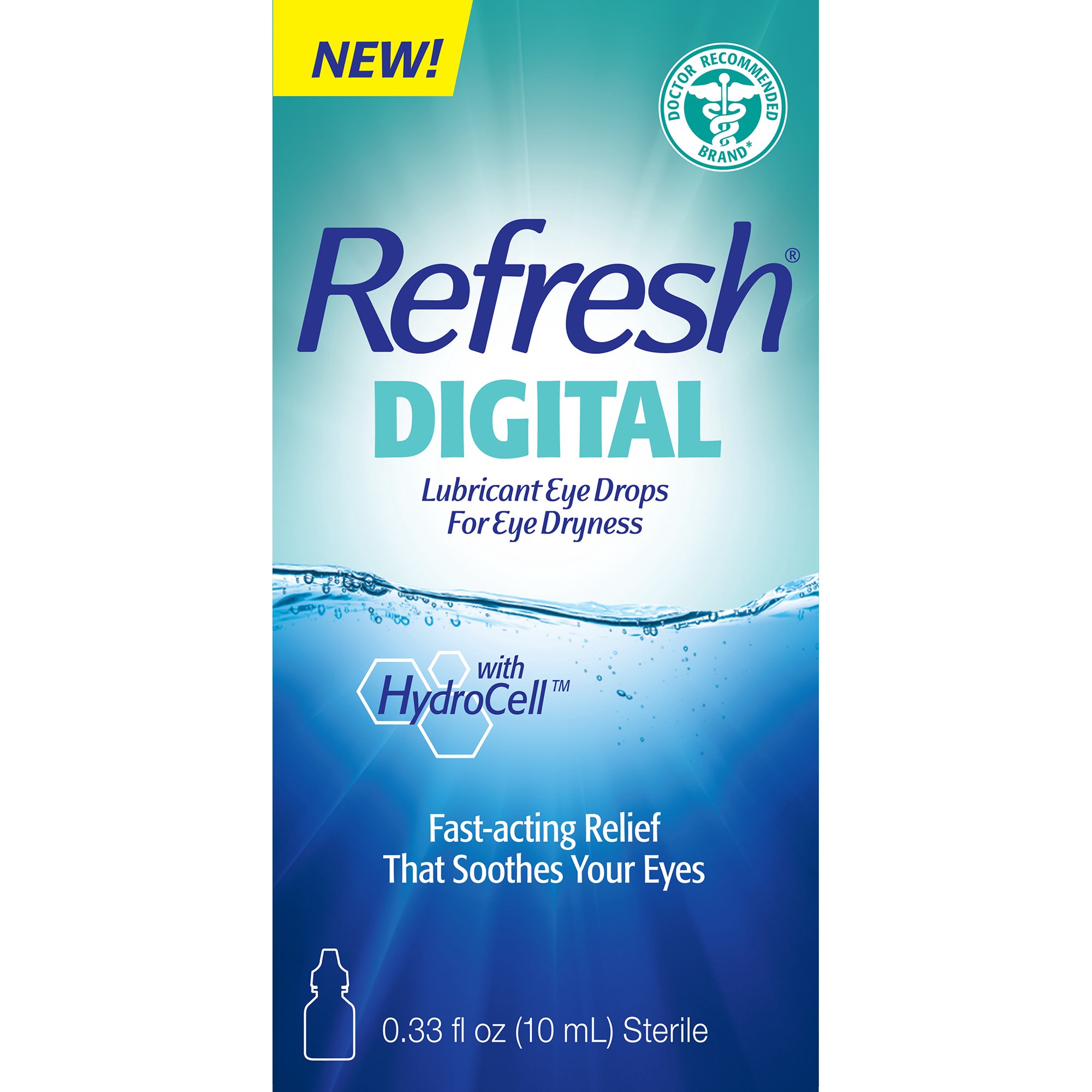Buy Refresh Digital Lubricant Eye Drops Preserved Tears, 0.33 fl oz (10 ...