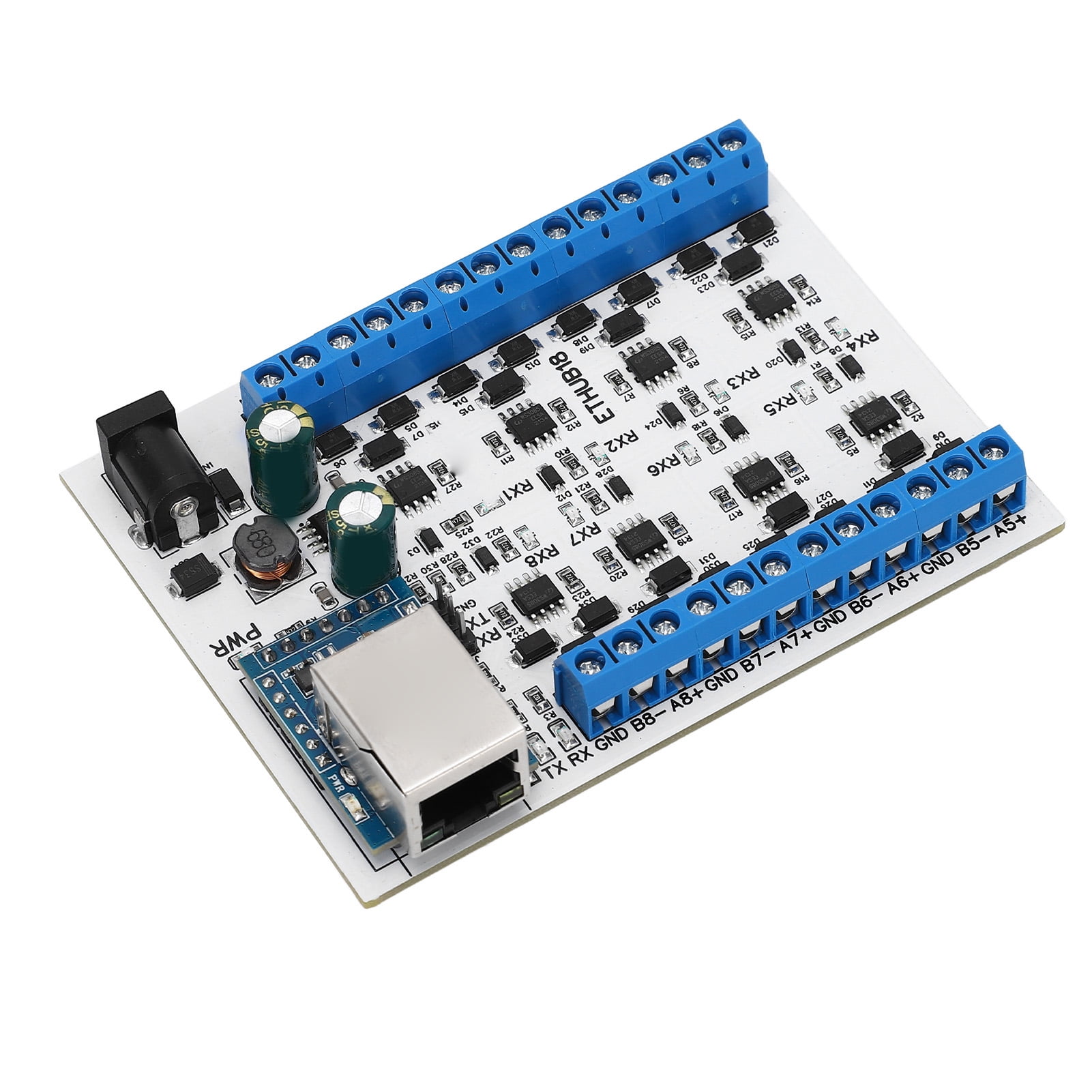 Convertidor Hub RJ45 A 8 RS485, Módulo TVS Protección Contra ...