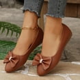 Brown Women'S Casual Indoor Outdoor Pu Mules Soft Sole Flat Shoes Solid ...