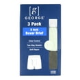 George Men's Rayon Boxer Briefs 3-Pack - Soft Touch, Covered Waistband ...