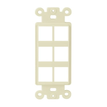 Construct Pro Wall Plate with Single F-81 Connector (Color: Ivory ...