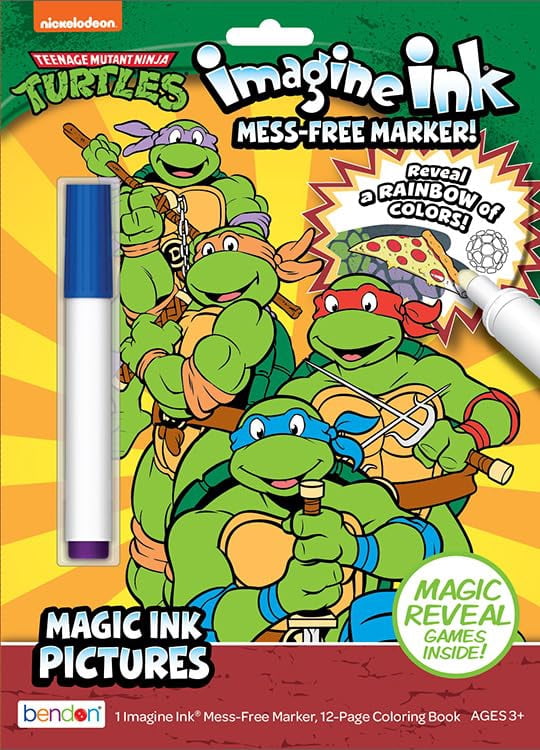 Libro para colorear Bendon TMNT Imagine Ink con marcador mágico ...