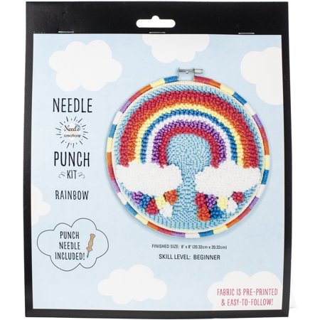 Fabric Editions Needle Creations Needle Punch Kit 8"-Rainbow | Walmart ...
