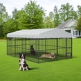 Ataucjin Outdoor Dog Kennel, Large Heavy Duty Metal Dog Kennel with ...