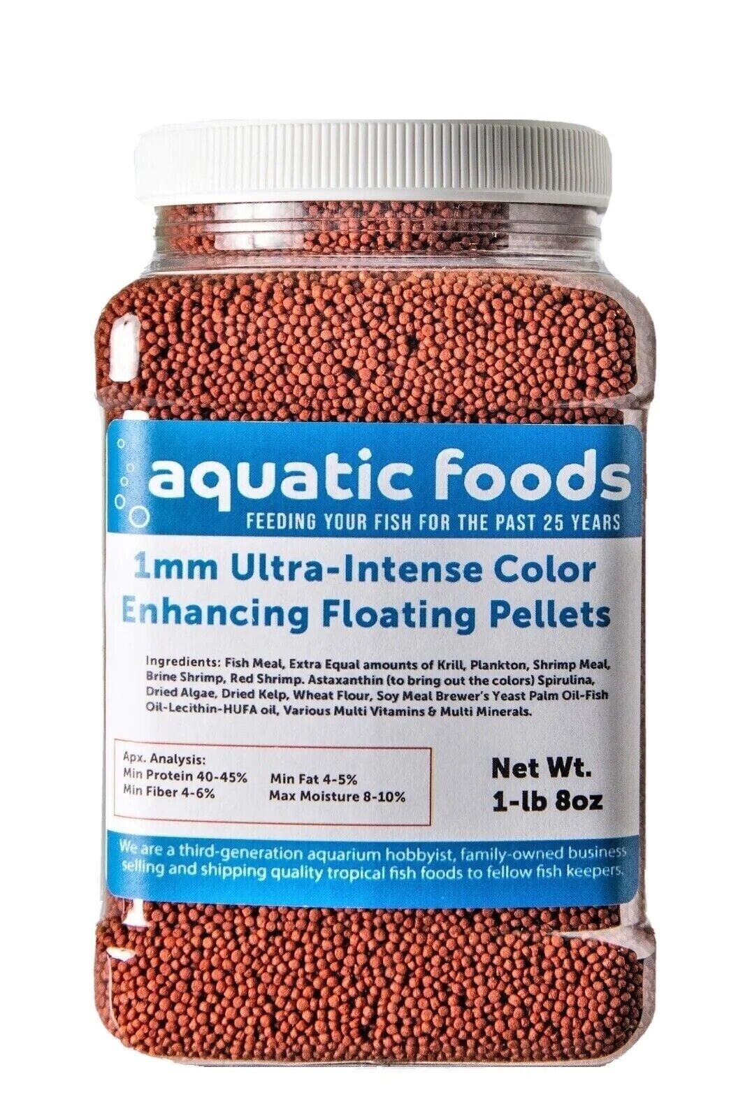 1mm Ultra-Intense Color Enhancing Floating Pellets for Discus, Cichlids ...