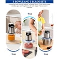 Food Processors Electric Food Chopper with Meat Grinder & Vegetable ...