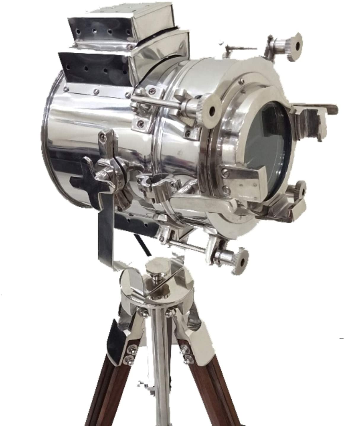Vintage Modern Collectible Chrome Searchlight Tripod Nautical ...