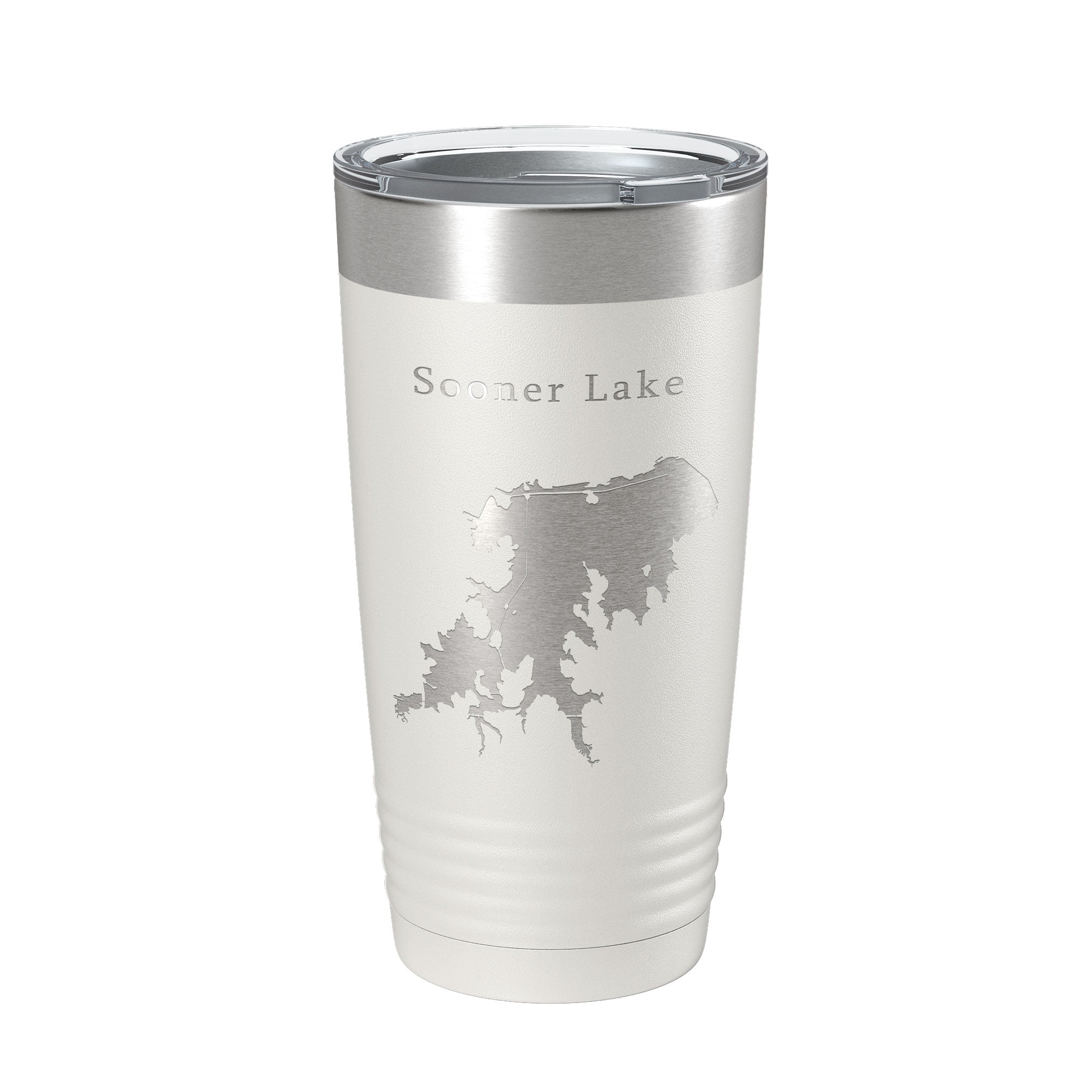 Sooner Lake Map Tumbler Travel Mug Insulated Laser Engraved Coffee Cup ...