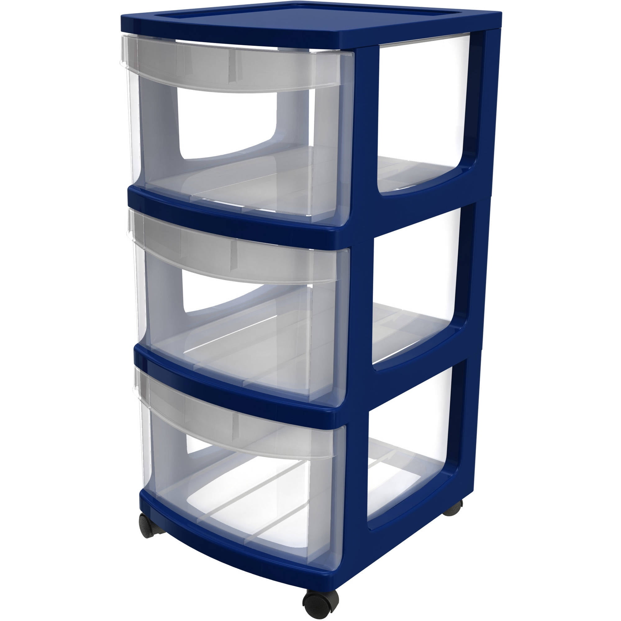 Mainstays 3 Drawer Cart Medium Blue
