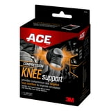 ACE Brand Compression Knee Support for Injured/Weak Knees, L/XL, Black ...