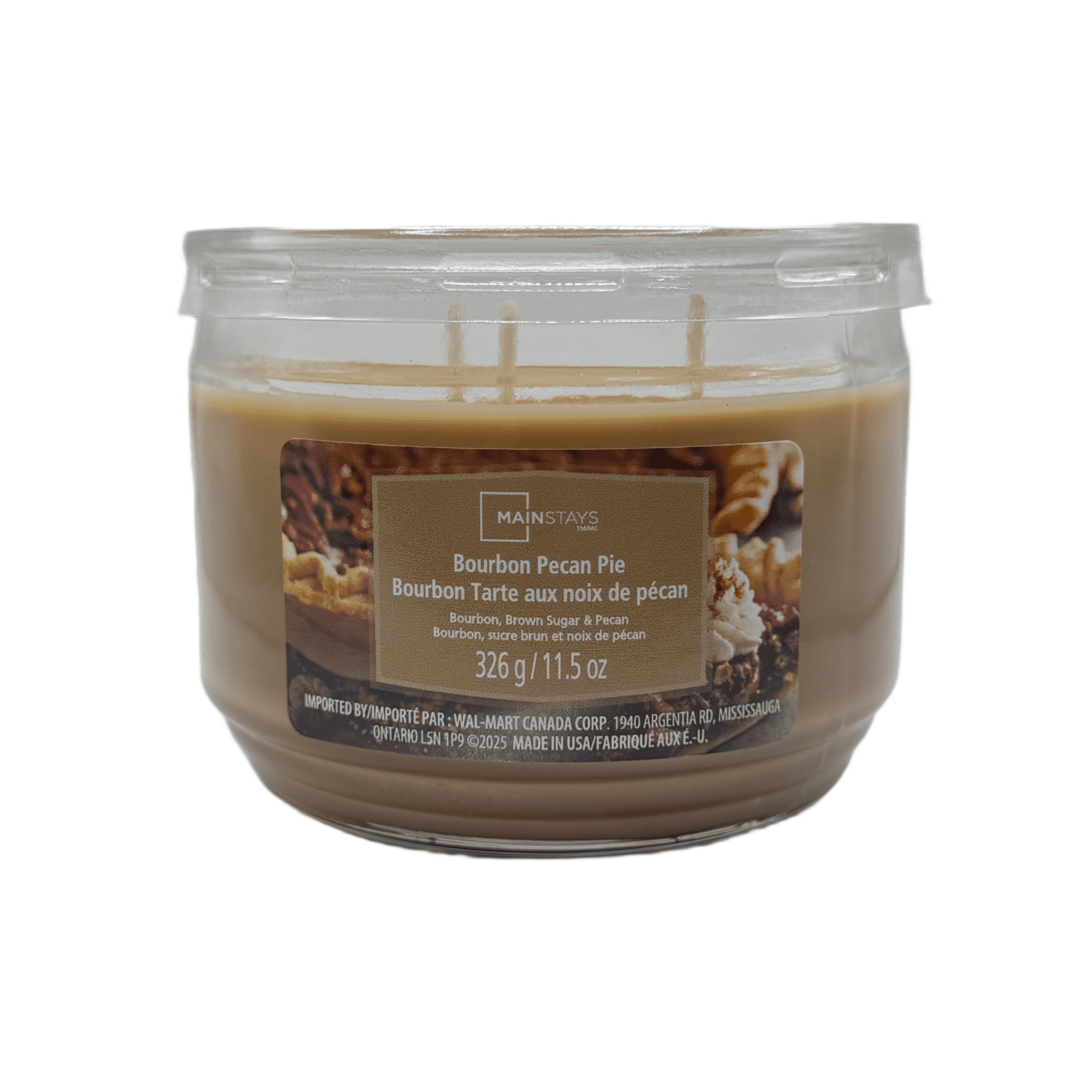 Click here for Mainstays Pl Bourbon Pecan Pie Scented 3-Wick Glas... prices