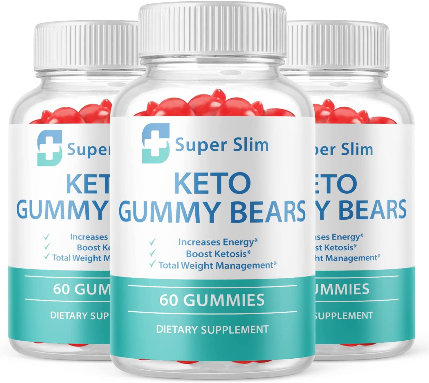 3 Pack Super Slim Keto Gummy Bears Supplement For Weight Loss