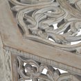 Free Shipping! DecMode 33x18 Light Gray Wood Handmade Carved Floral ...