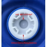 Baytec Containers 55 Gallon Blue HDPE Water Barrel with 2 Inch Bung ...