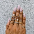 10 Pcs Gold Knuckle Stackable Rings Set for Women, Bohemian Gold/Silver ...