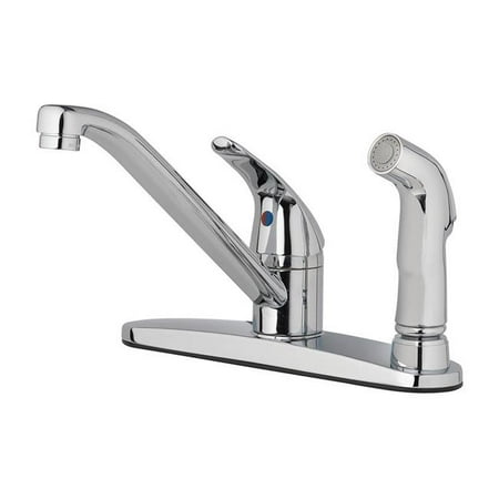 Oakbrook 4877296 One Handle Chrome Kitchen Faucet for Side Sprayer ...