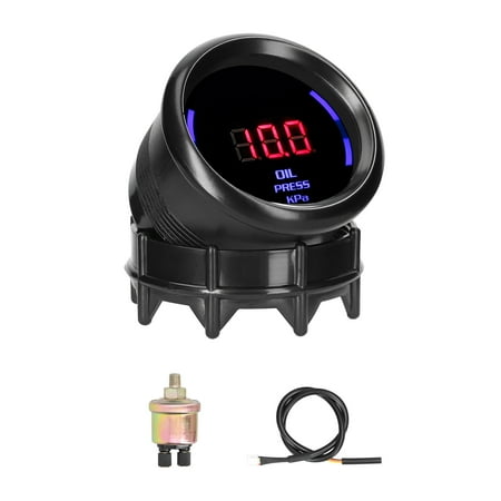 52mm Oil Pressure Gauge Car Digital Meter Display 0-10KPa with Sensor ...