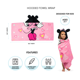 Minnie Mouse Kids Hooded Towel and Character Loofah Set, Cotton, Pink ...