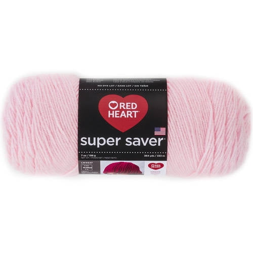 Red Heart Super Saver Yarn, Light Raspberry, 7oz(198g), Medium,Acrylic ...