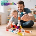 Magnetic Building Sticks and Balls Set, 3D STEM Construction Toy for ...
