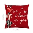 AuroraX Decorative Throw Pillow Cover 18x18 inch,Red Valentines Day ...