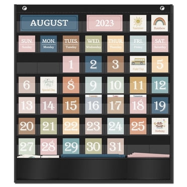 Free Shipping! Pacon Monthly Calendar Pocket Chart 25" x 28" - 1 Chart ...