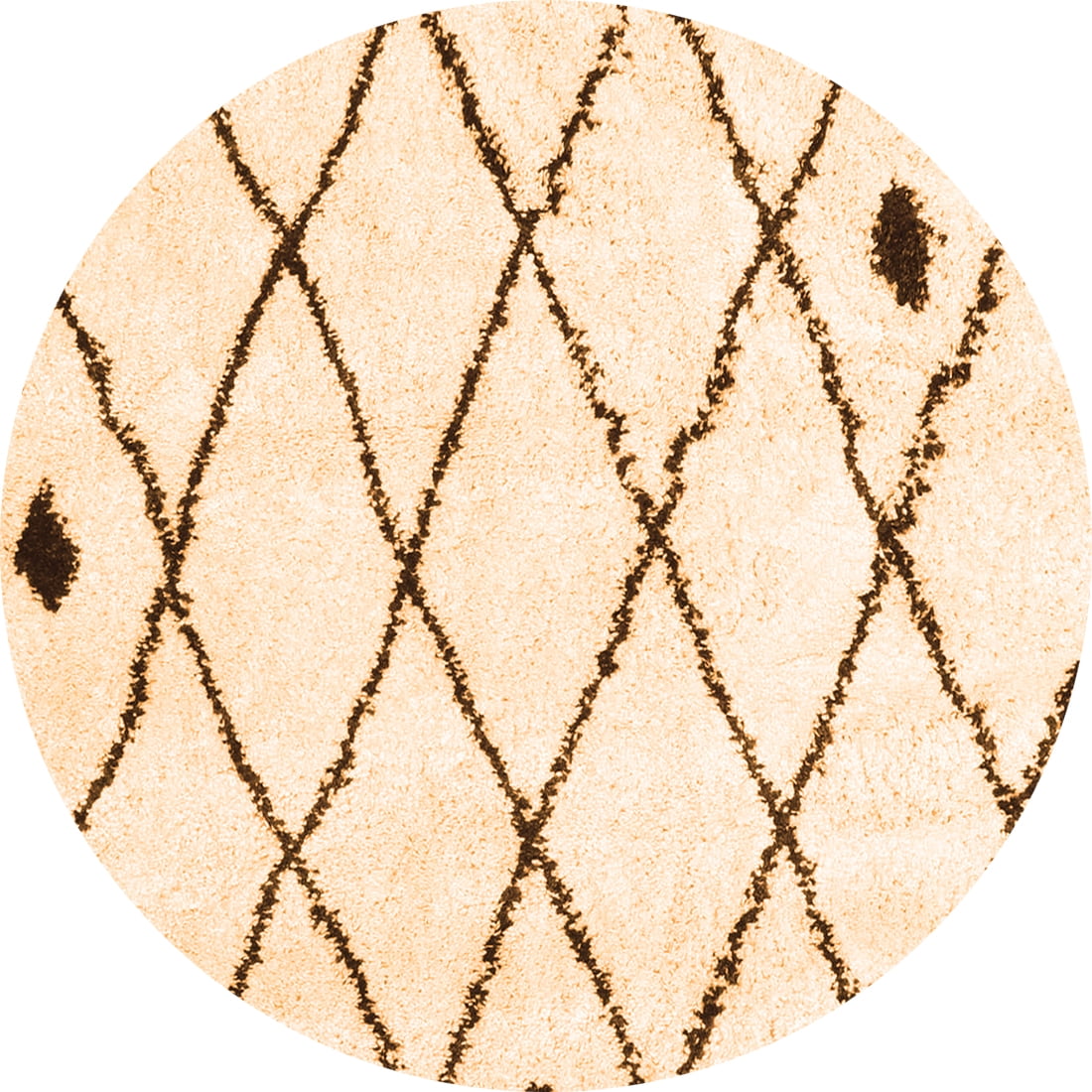 Ahgly Company Indoor Round Solid Orange Modern Area Rugs, 8' Round ...