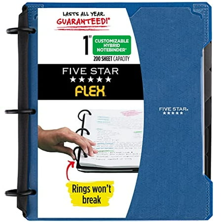 Five Star Flex Hybrid NoteBinder, 1 Inch Binder with Tabs, Customizable ...