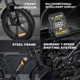 COLORWAY 750W Electric Bike for Adults,20X4.0 Fat Tire Off-Road E bike ...