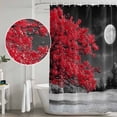 72x78 Inch Shower Curtain Vibrant Red Tree Bathroom Decor, Waterproof ...