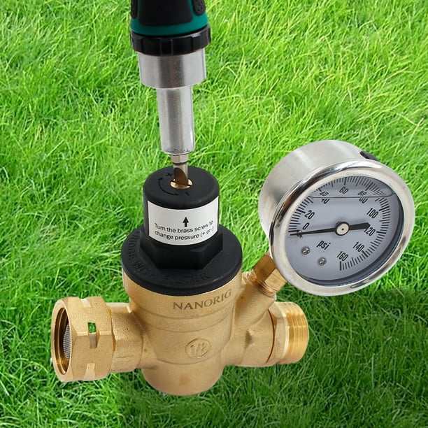 Clairlio 3/4 Inch Water Pressure Regulator Dual-Filter Adjustable ...