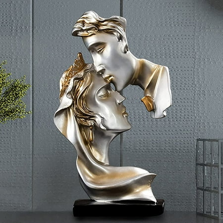 The Kissing Lover Statues,Romantic Couple Kissing Sculpture,Modern ...