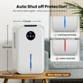 Dehumidifier,88OZ Dehumidifier for Bedroom With Drain Hose Quiet Small ...