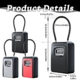 4 Digit Key Lock Box - Outdoor Portable Combination Key Safe ...