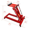 TECHTONGDA 4400lbs Hydraulic Floor Transmission Jack 2 Ton Low Profile ...