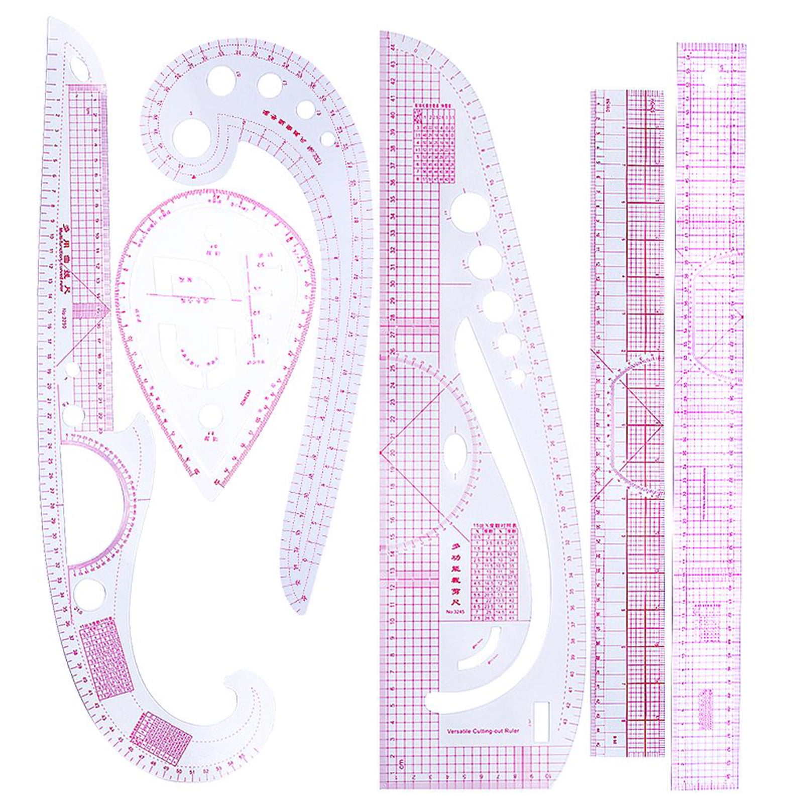 Click here for Anself French Metric Ruler Set  Curve Shaped Gradi... prices