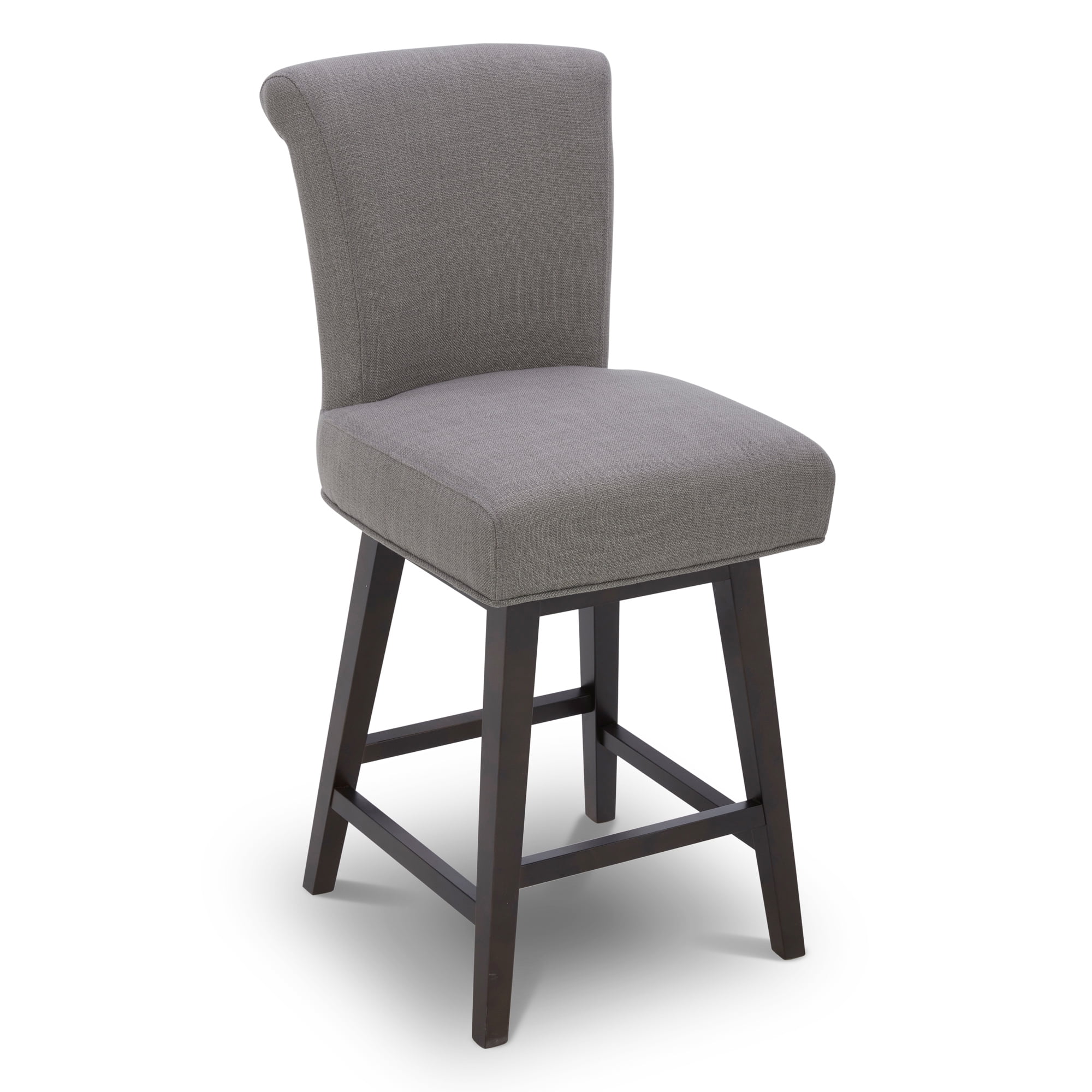 CHITA Swivel Counter Height Bar Stools with Fabric, 26 inch, Flint Gray ...