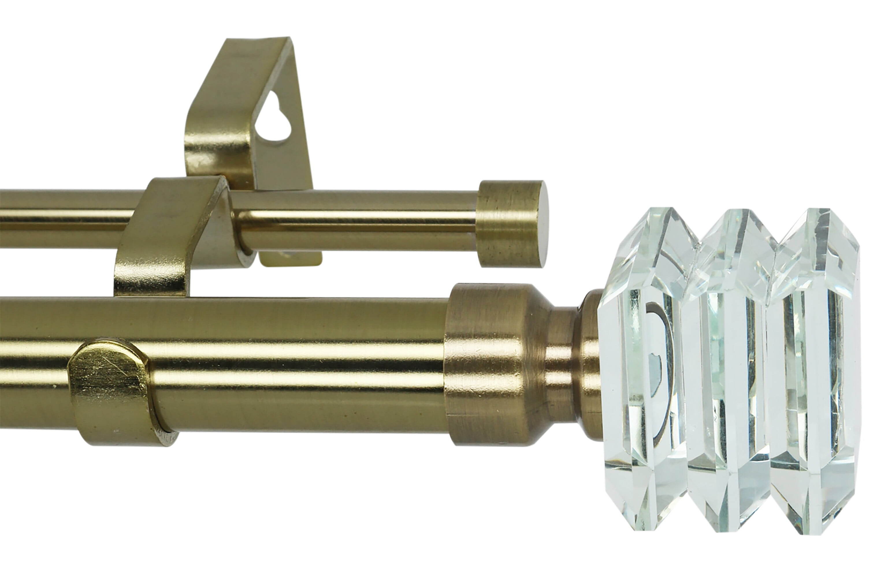 Meriville 1-Inch Diameter Lione Telescoping Double Window Treatment ...