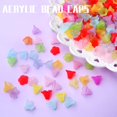 300pcs Assorted Colors Trumpet Flower Beads, Resin & Plastic, Center ...