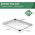 2, HKJ Chef Cookie Sheets 2 Pieces & Stainless Steel Baking Pans ...