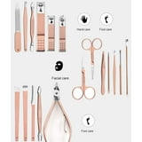 Pink Manicure Set-18 in 1 Stainless Steel Nail Care Set-Pedicure Kit ...