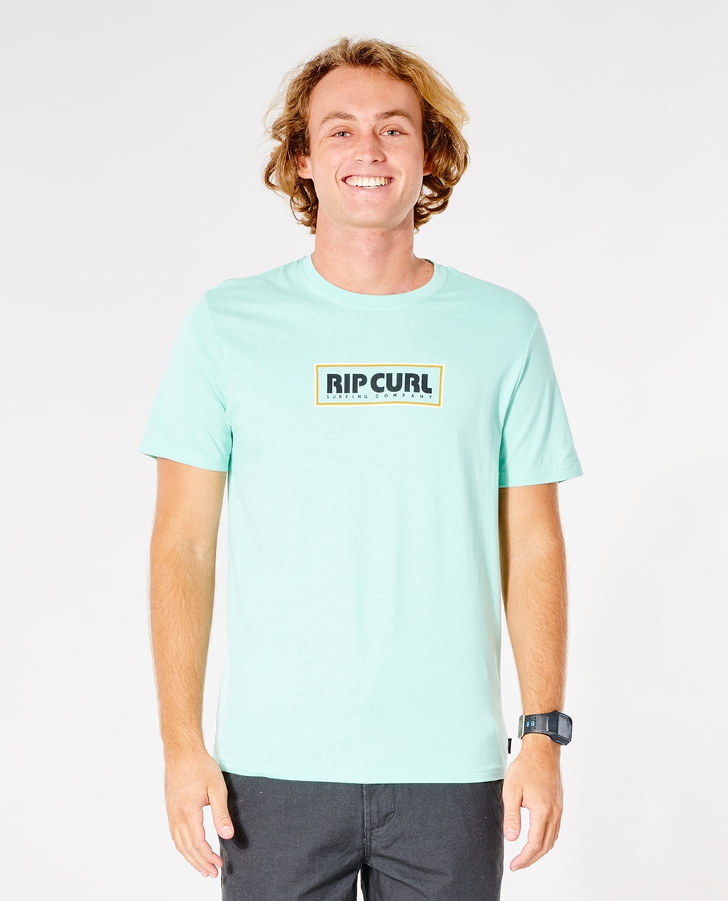 Rip Curl Men's Organic Cotton T-Shirt ~ Big Mumma Icon washed aqua ...