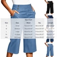Avirosel Women's Casual High Waist Wide-Leg Denim Cropped Pants with ...