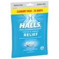 HALLS Relief Mountain Menthol Sugar Free Cough Drops, Economy Pack, 70 ...
