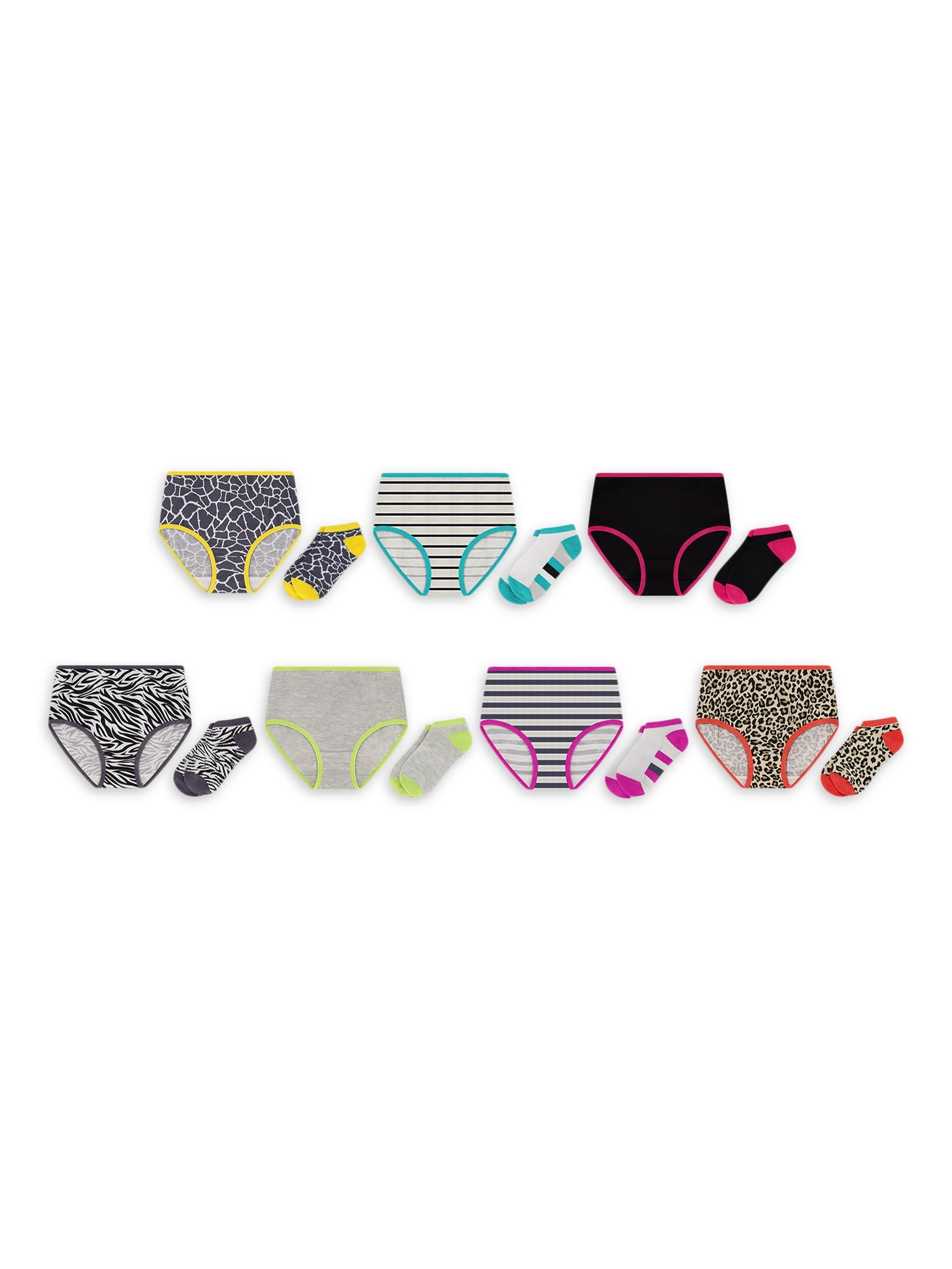 Wonder Nation Girls Socks & Briefs Set, 7+7 Pack – Walmart Inventory ...