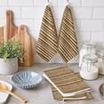 2 Pack Yellow Bamboos Kitchen Towels Natural Vintage Bamboos Tree Plant ...