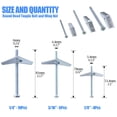 24Pcs 1/8'', 3/16'', 1/4'' Toggle Bolt and Wing Nut Assortment Kit Zinc ...