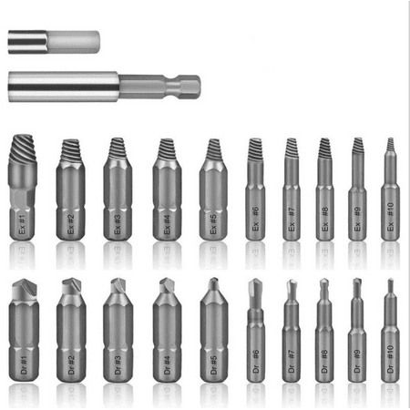 PERTTYUNG 22PCS Damaged Screw Extractor Kit, Screwdriver Bit Set and ...
