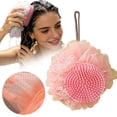 2-in-1 Loofah with Scalp Massage Comb, Large Shower Loofah with Back ...